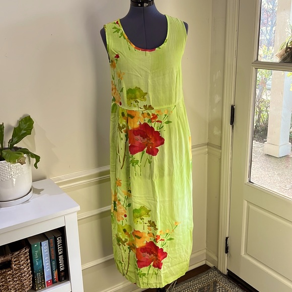 Jams World | Dresses | Jams World Green Floral Hawaiian Dress | Poshmark